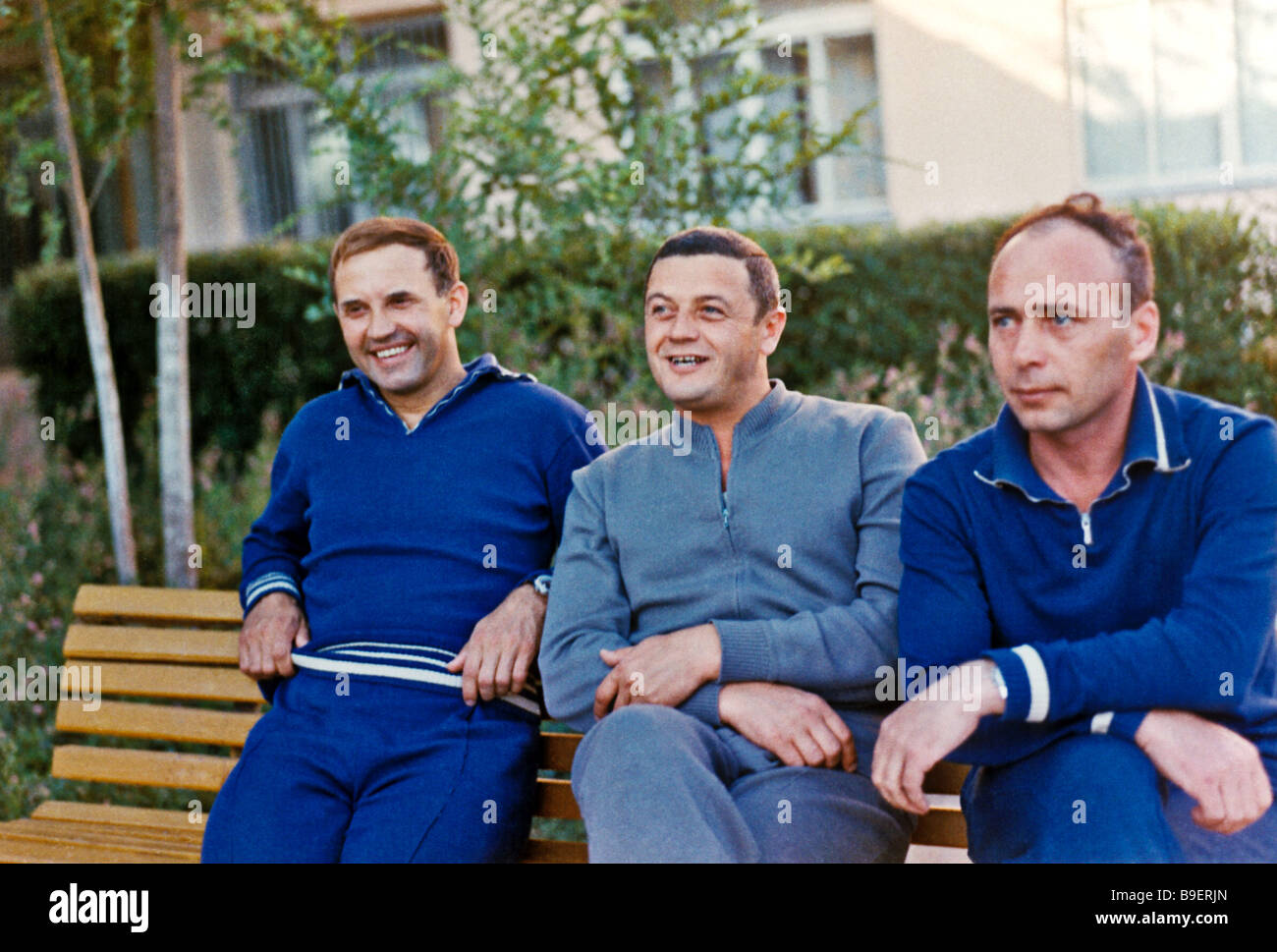 From left to right cosmonauts Viktor Patsayev Vladislav Volkov and Georgy Dobrovolsky Heroes of ...