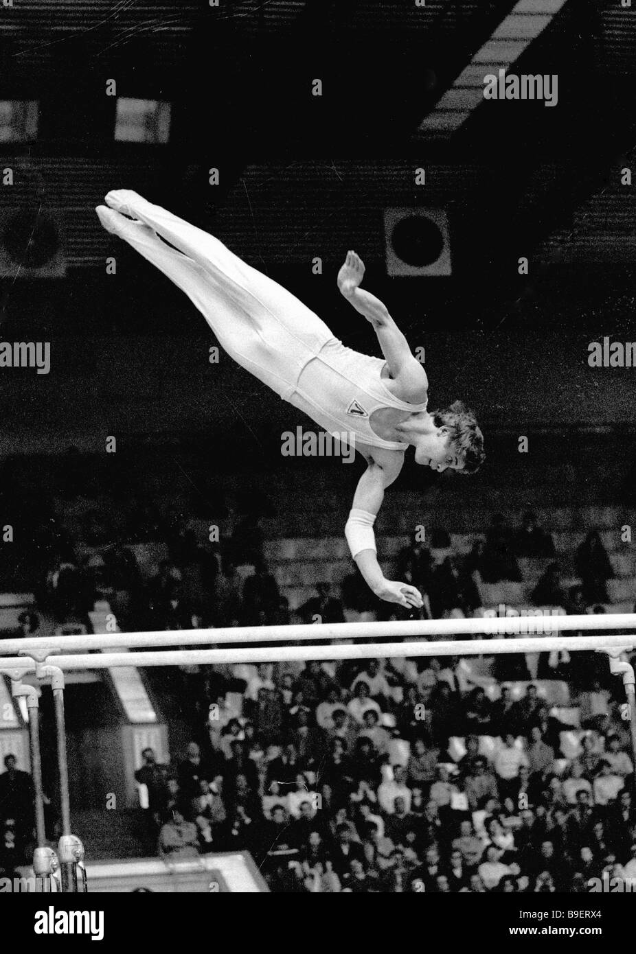 Soviet gymnast Alexander Dityatin on the parallel bars Stock Photo - Alamy