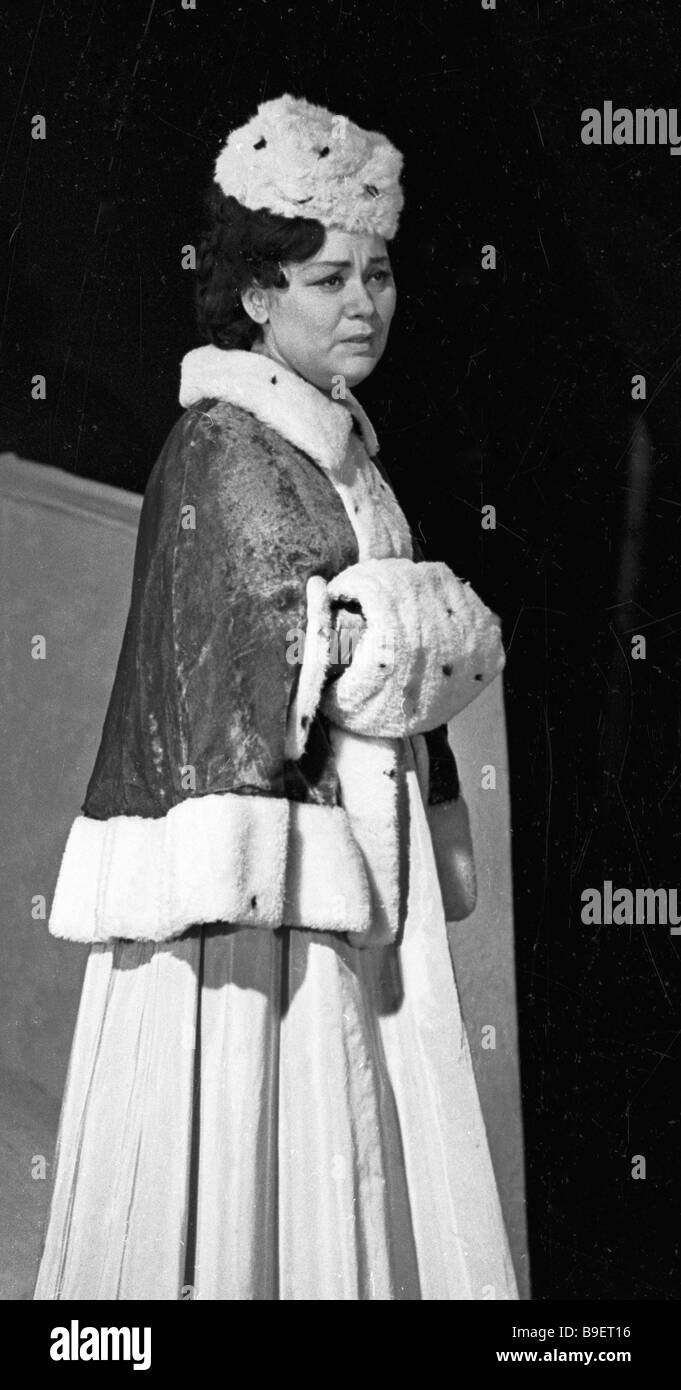 Renowned Soviet singer Maria Biesu as Liza in the opera Lady of Spades ...