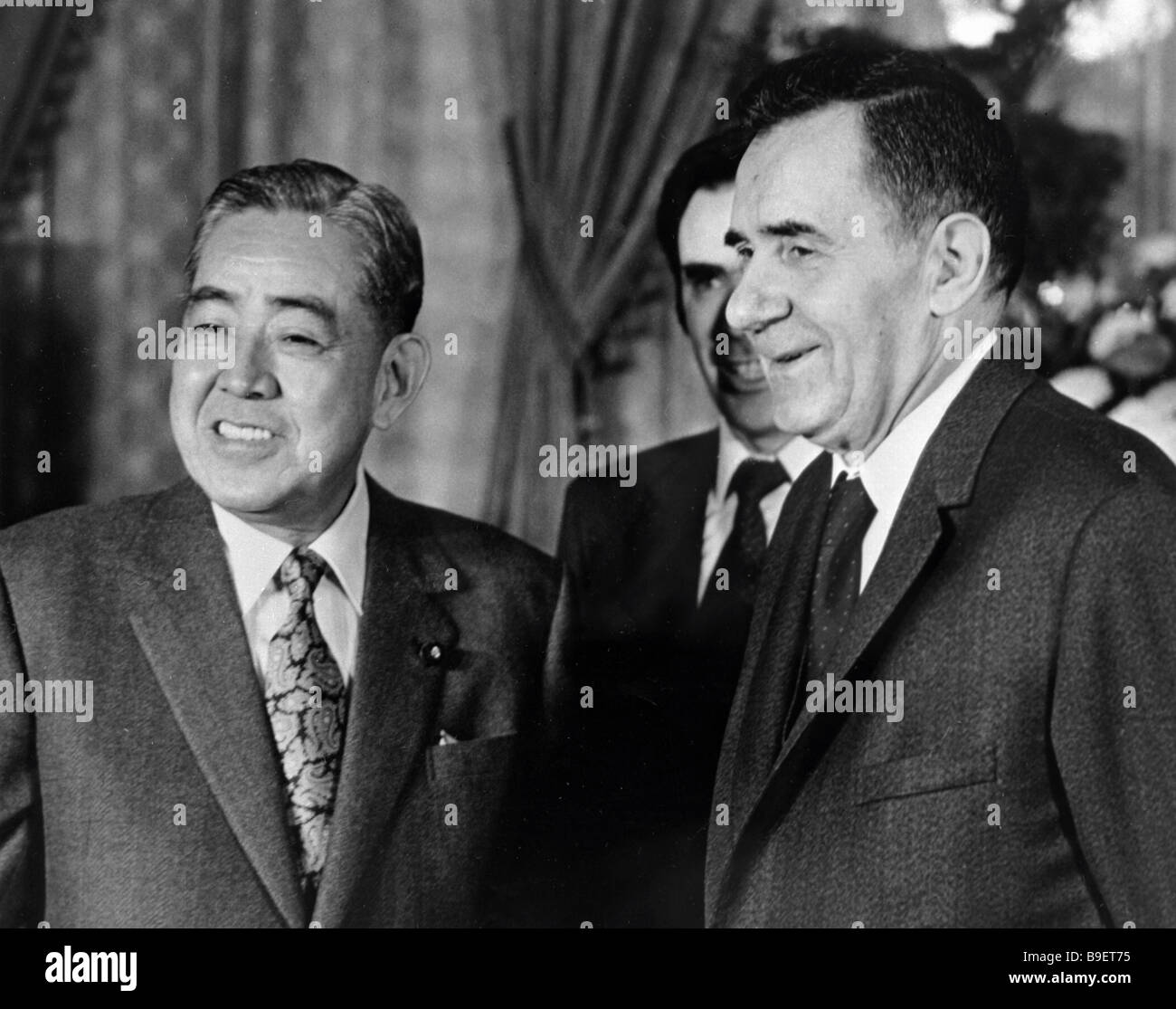 The U S S R Foreign Minister Andrei Gromyko right and Japanese Prime ...