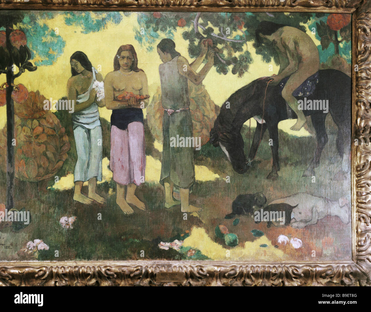 Reproduction of Paul Gauguin s painting Harvest Scene the Alexander ...