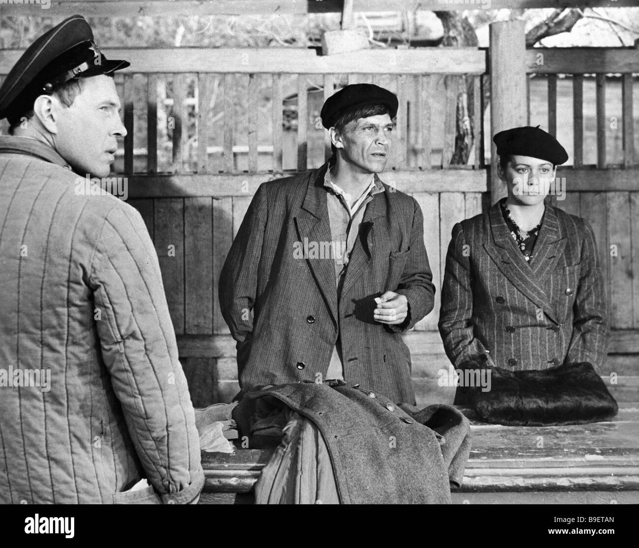 Actors Vladimir Gostyukhin left as Master Sergeant Katsyuba Ivan ...