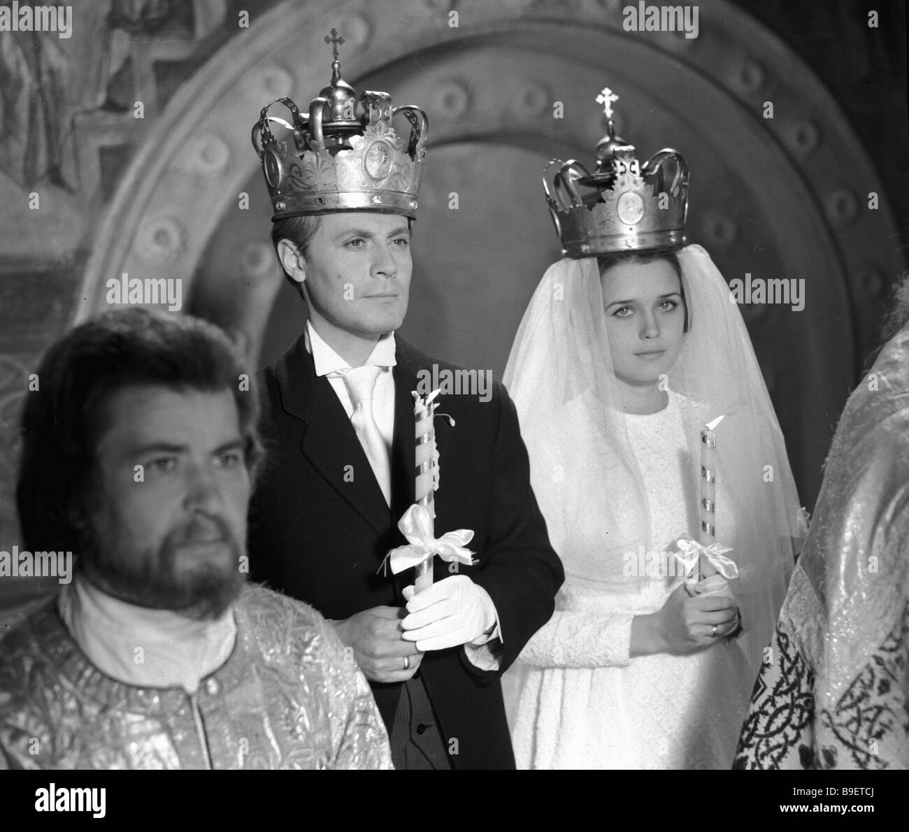 Actor Yury Solomin left as Telegin and Irina Alferova right as Dasha in ...