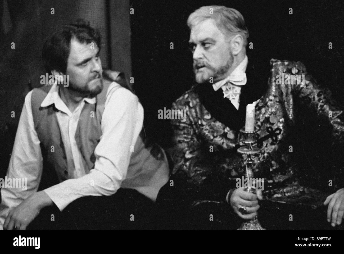 Actors of Moscow based Vakhtangov Theater Grigory Abrikosov right as ...