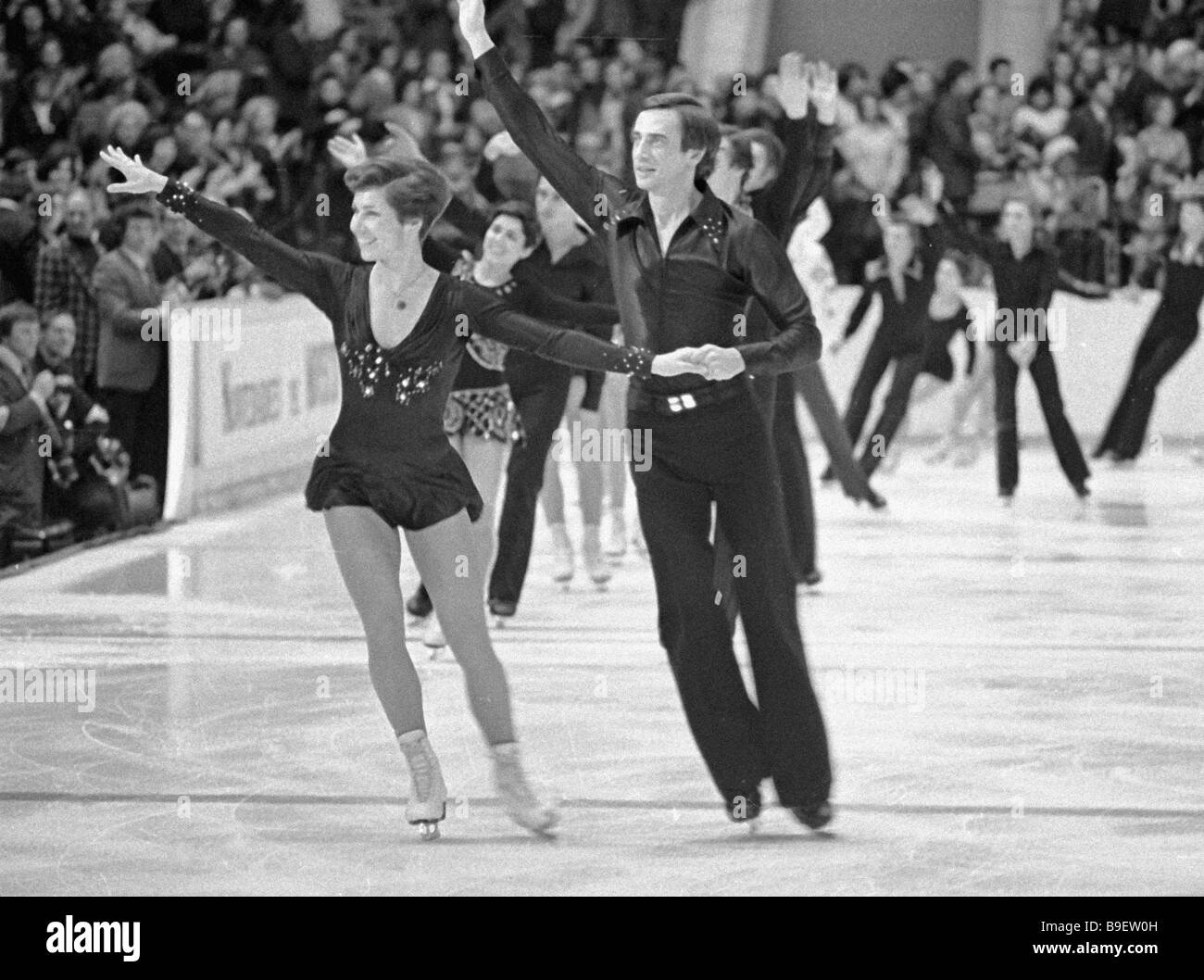 Figure skaters Lyudmila Pakhomova left and Alexander Gorshkov right six ...