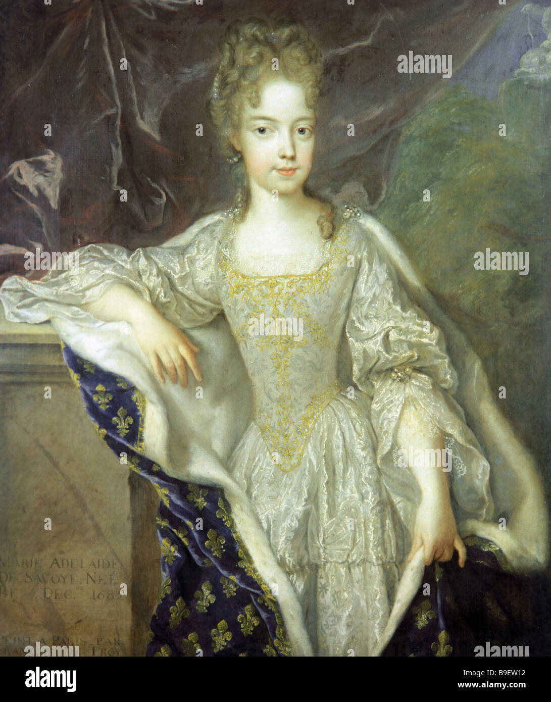 A reproduction of Adelaide of Savoy s portrait by Francois de Troyes ...