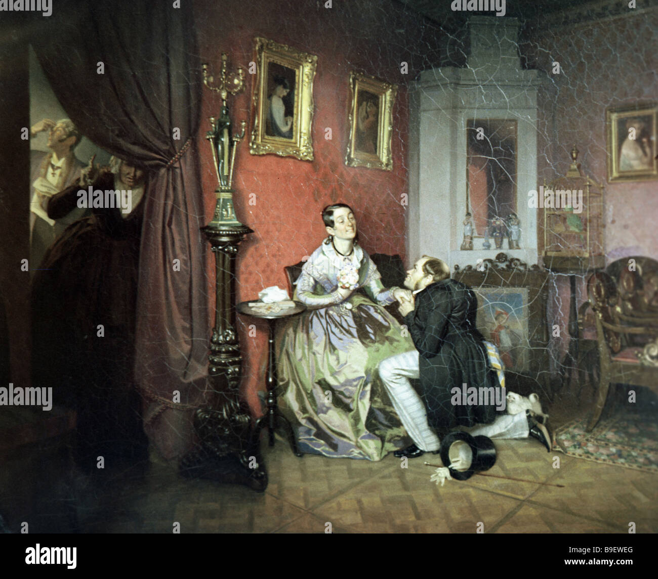 A reproduction of the painting Difficult Bride by Pavel Fedotov from ...