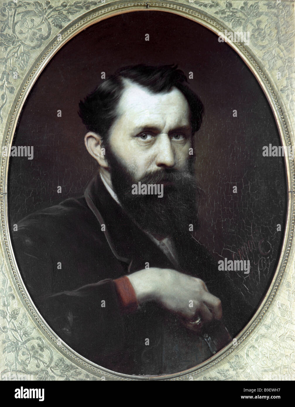 Reproduction of Vassily Perov s self portrait 1870 from the collection ...