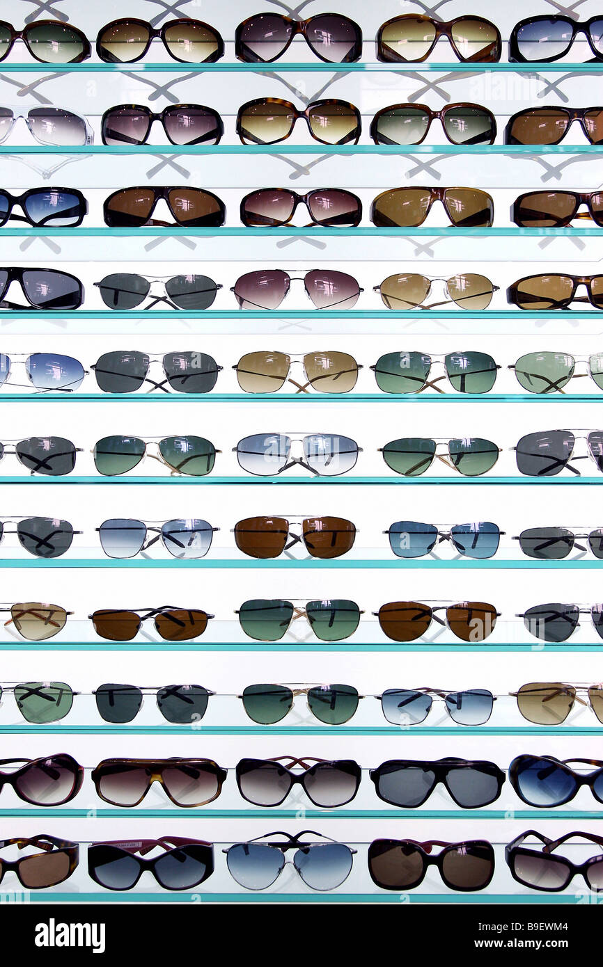 Sunglasses on display Stock Photo - Alamy