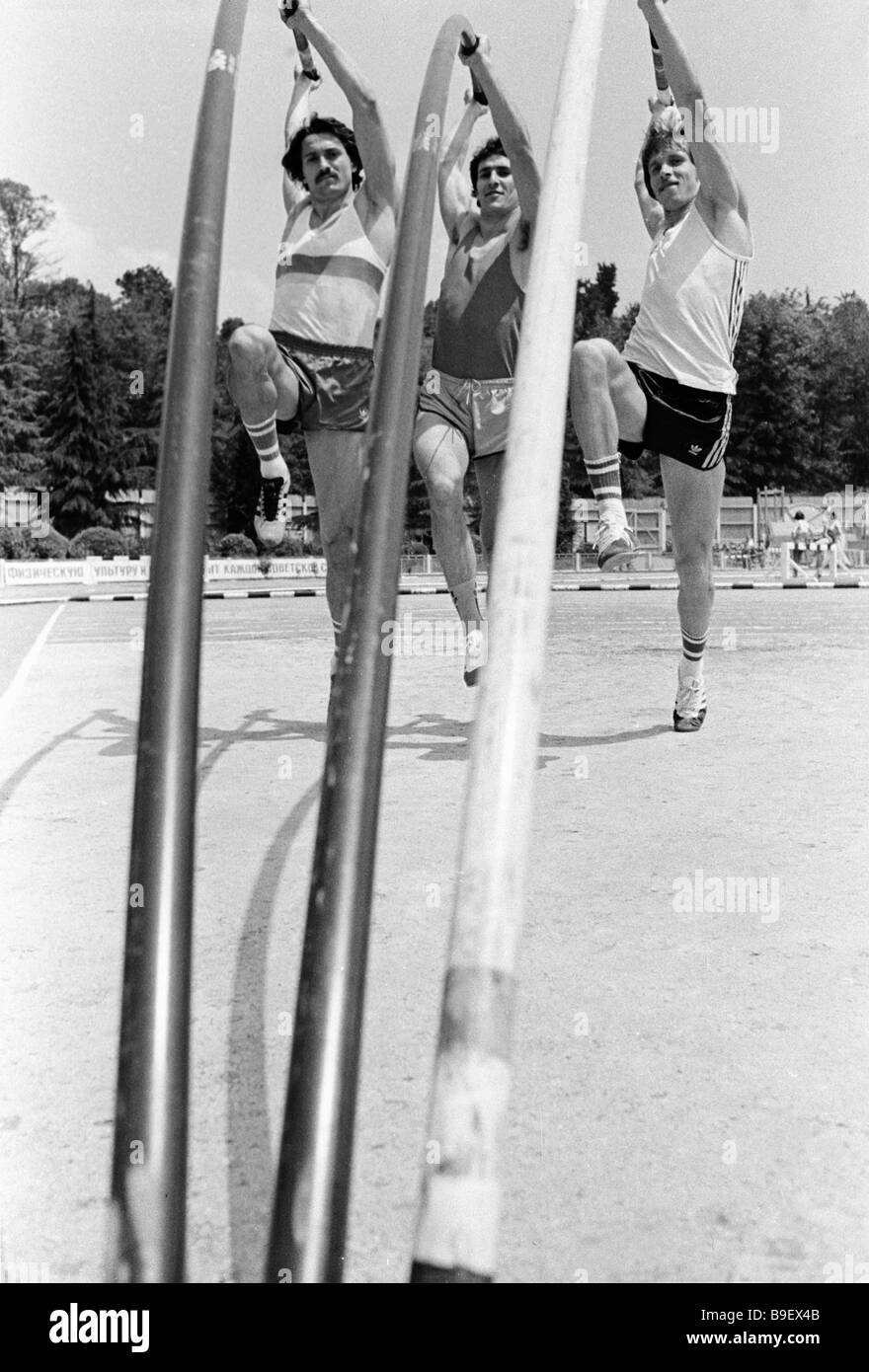 Athletes Yury Prokhorenko Vladimir Trofimenko and Vladimir Kishkun from ...