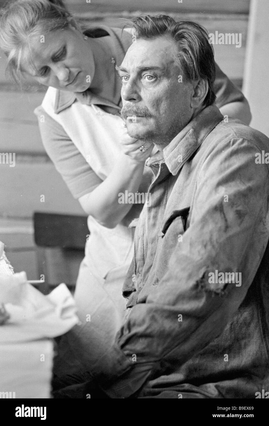 People s Artist of the USSR Yevgeny Matveyev before filming Destiny ...