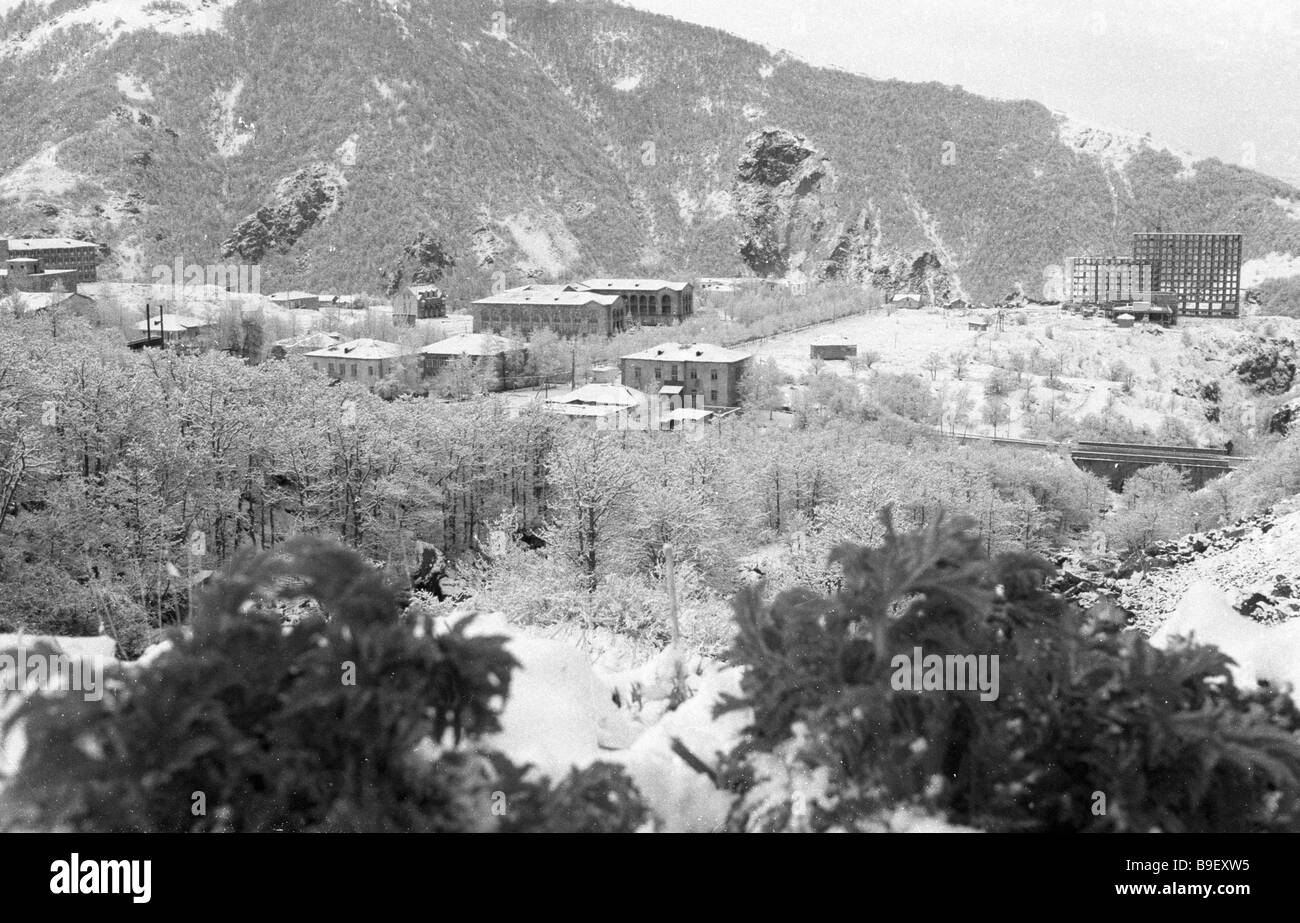 Dzhermuk a health resort in the mountains of Armenia known for its ...
