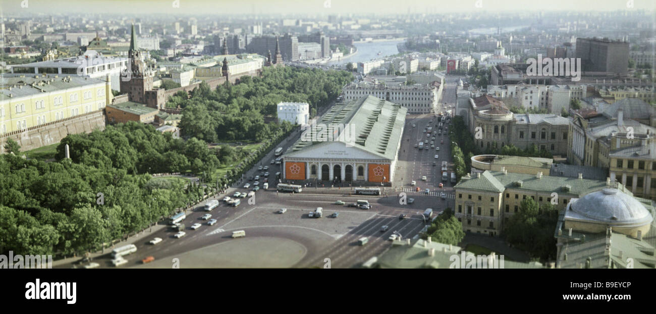 A view of the Kremlin and the Square of the 50th Anniversary of the ...