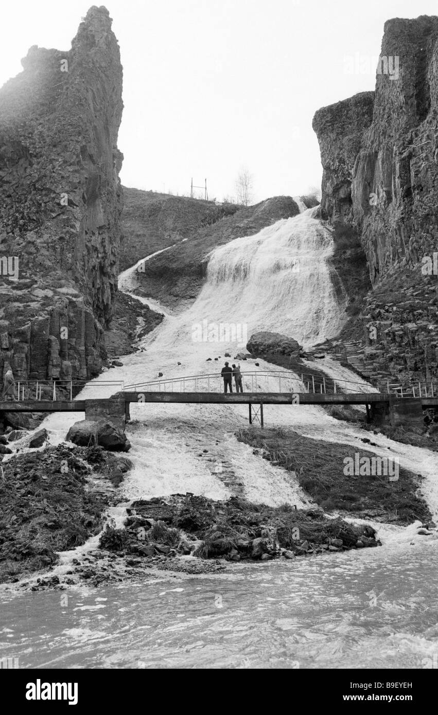 Dzhermuk waterfall in Armenia Stock Photo - Alamy