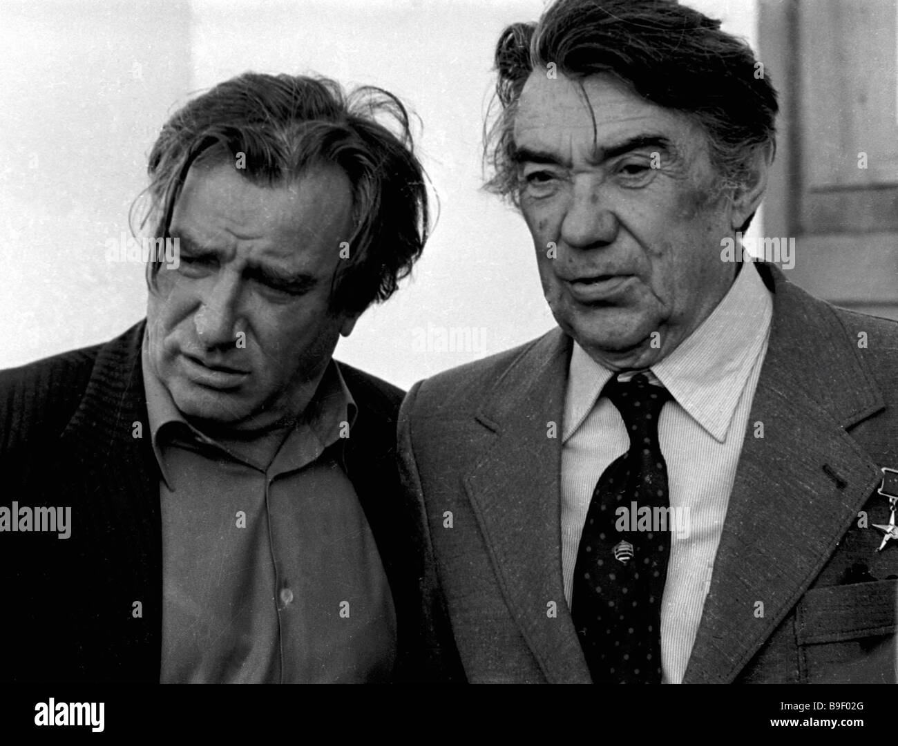 Poet Yegor Isayev left and writer Hero of Socialist Labor State Prize ...
