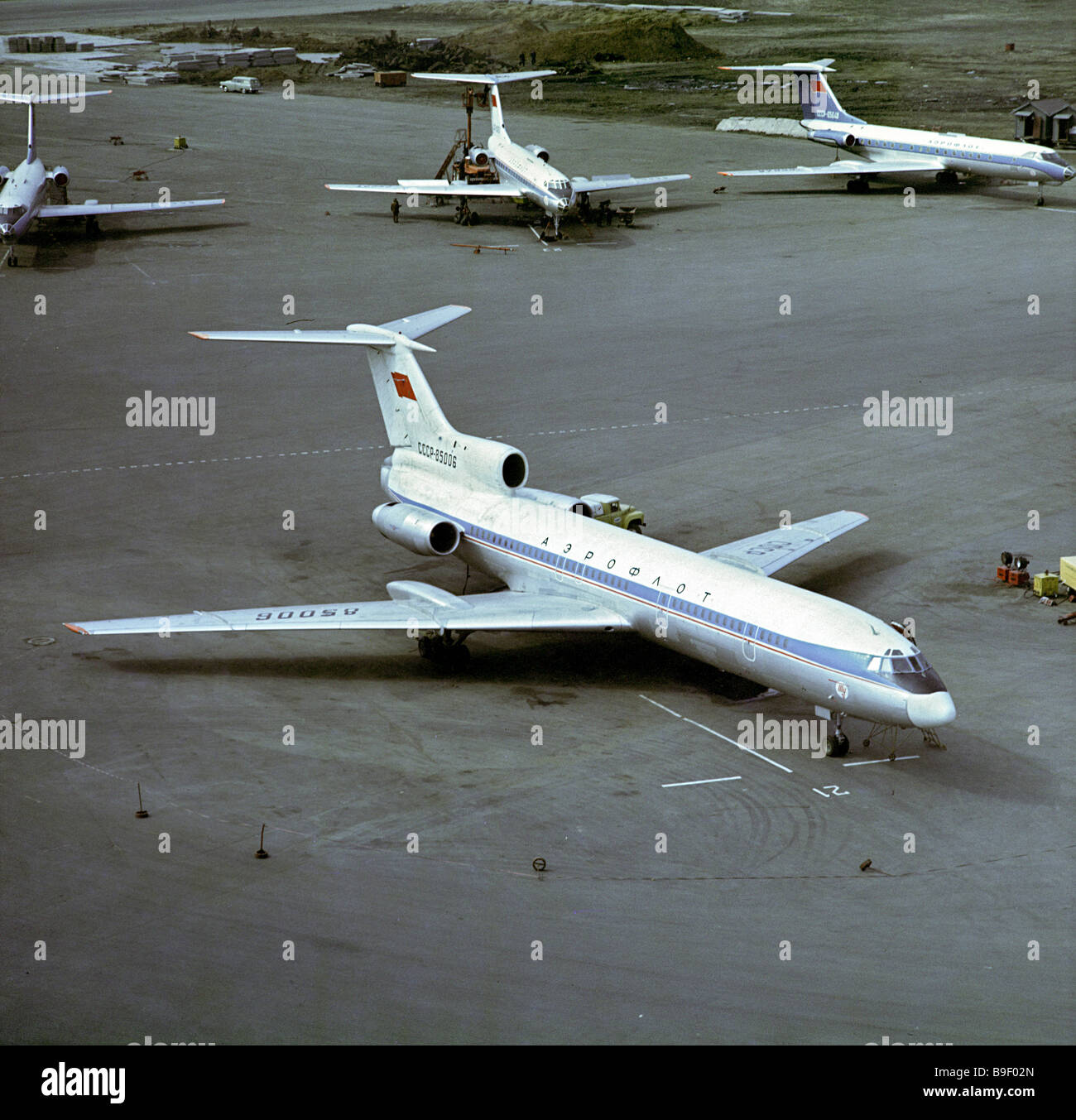 The TU 154 passenger jetliner making on February 9 1972 the first ...