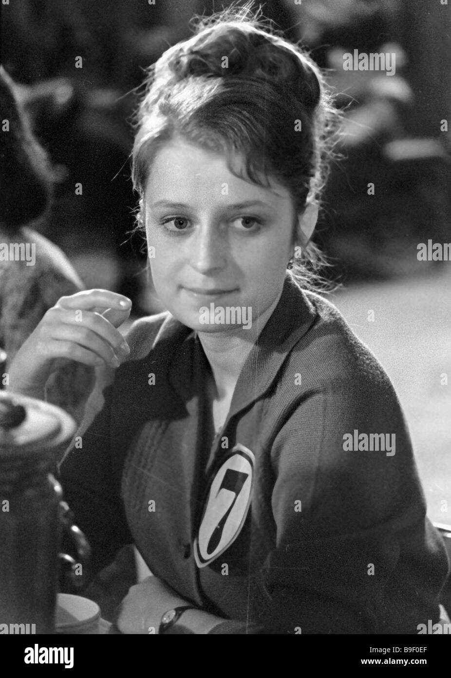 Tanya Molotova takes part in TV contest Come On Girls Stock Photo - Alamy