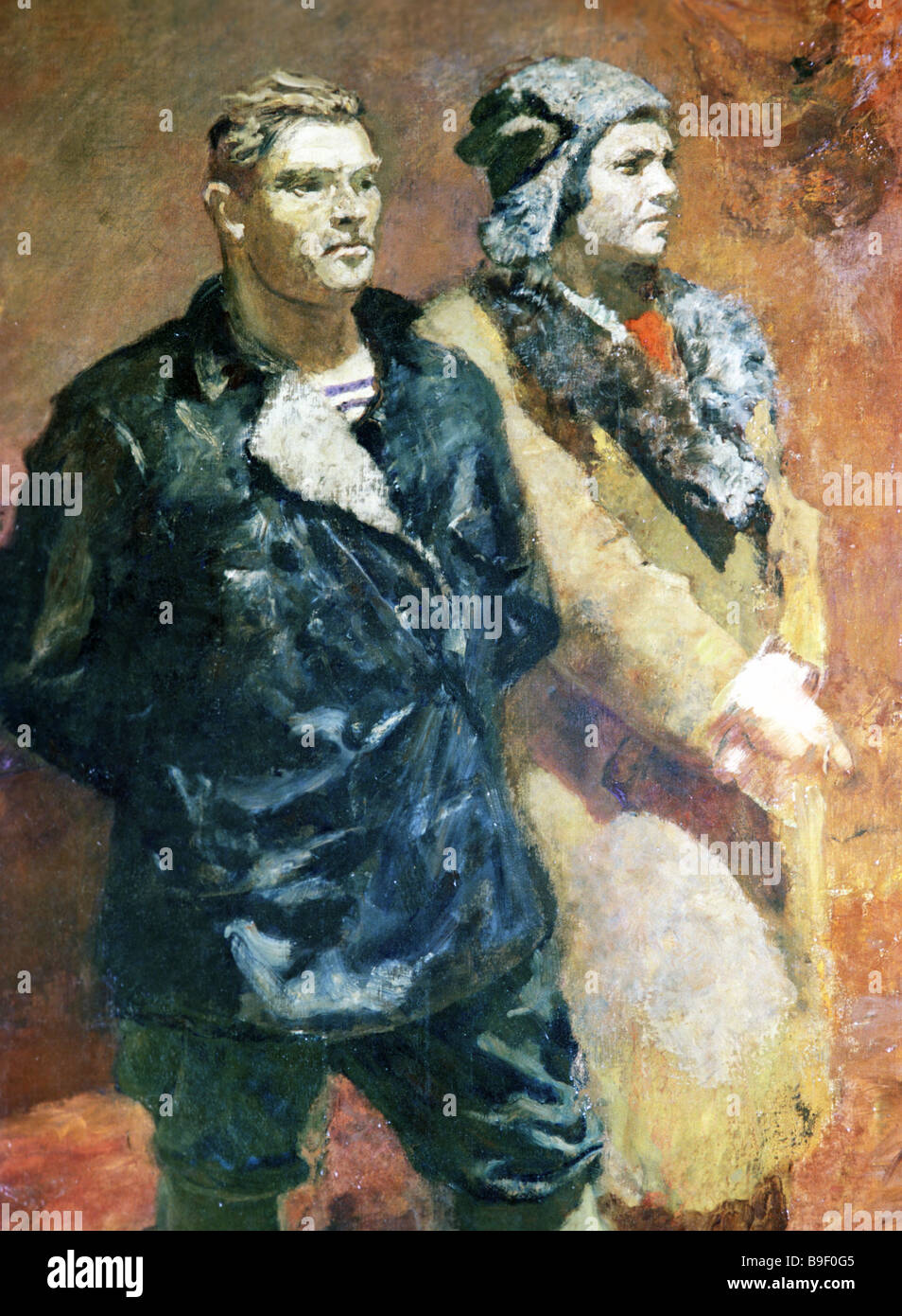 Reproduction of painting Interrogation of Communists by Boris Ioganson ...