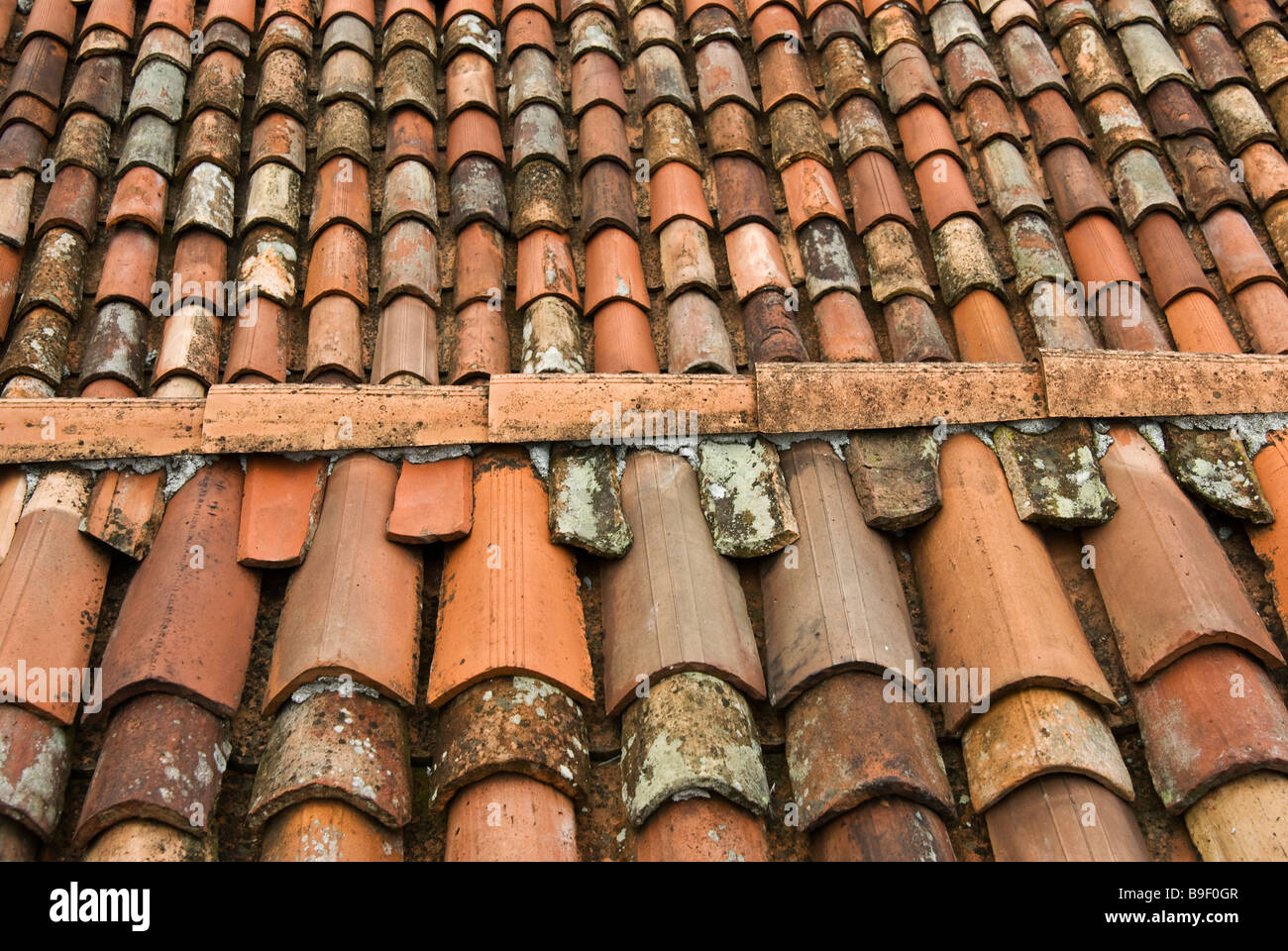 Terracotta tiled roof in Venice Italy Stock Photo - Alamy