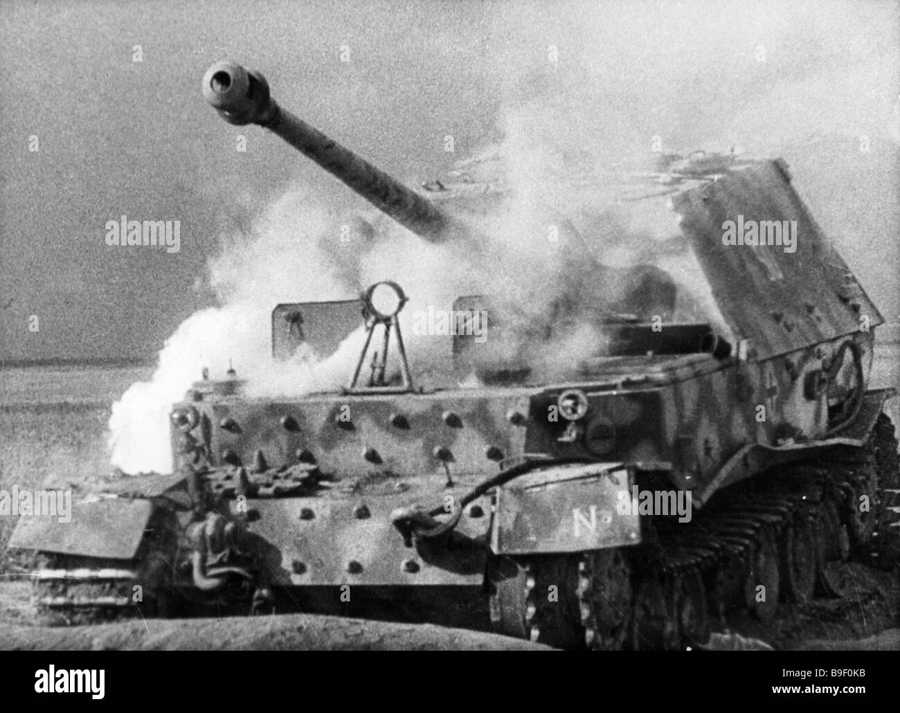 A scene from Roman Karmen s The greatest tank battle Stock Photo - Alamy