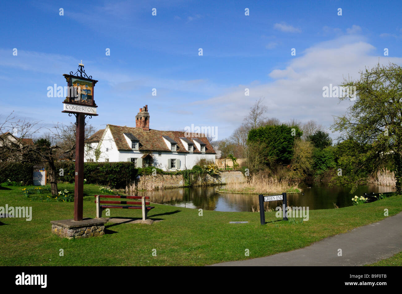 Village of Comberton Cambridgeshire England UK Stock Photo - Alamy