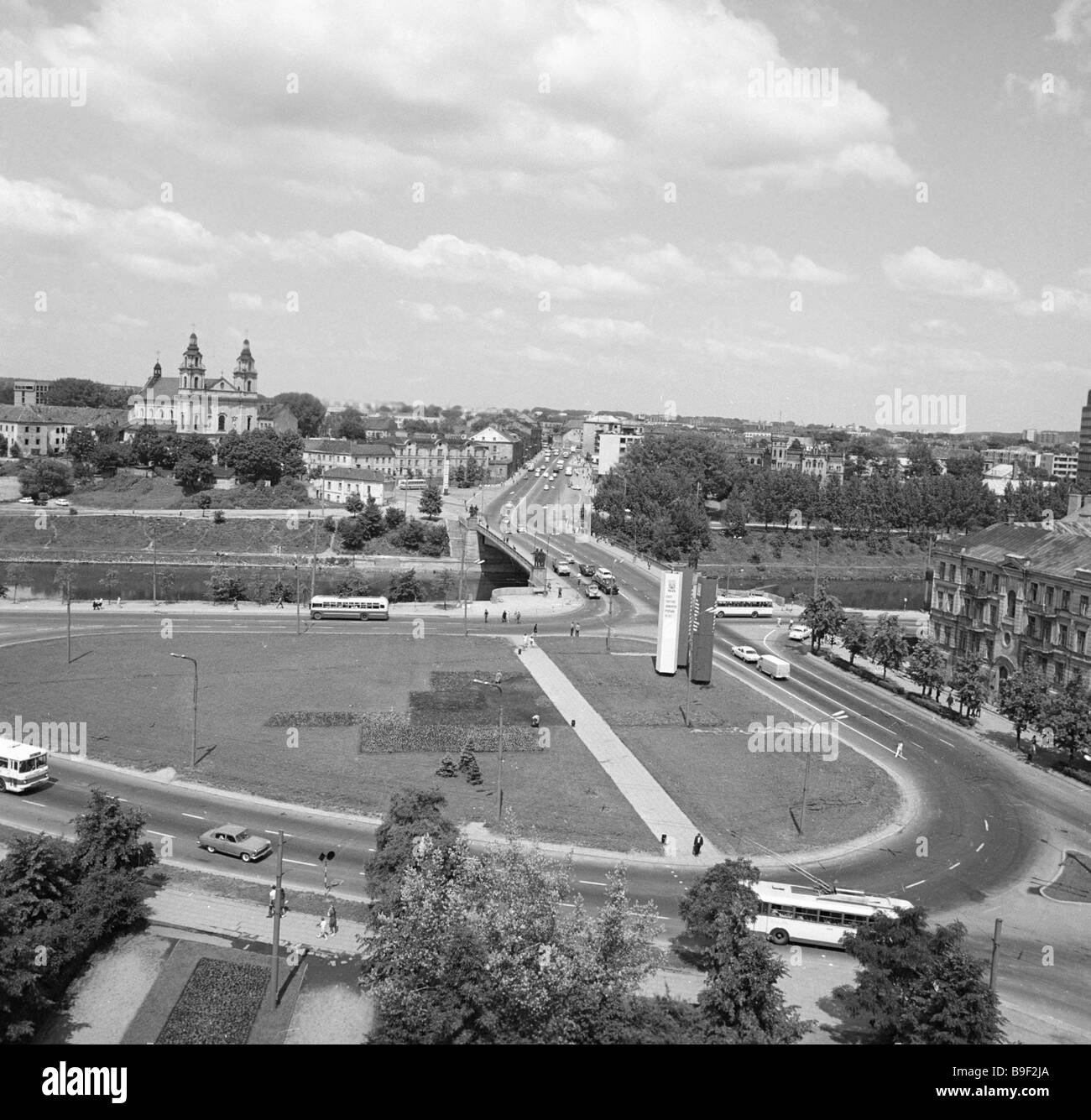 A view of the bridge and Dzerzhinsky Street Stock Photo - Alamy