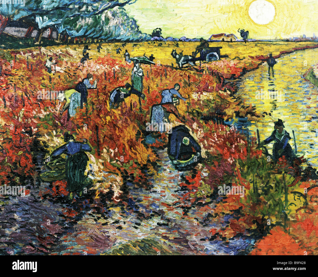 Reproduction of Vincent Van Gogh s 1853 1890 painting Red Vineyards of ...