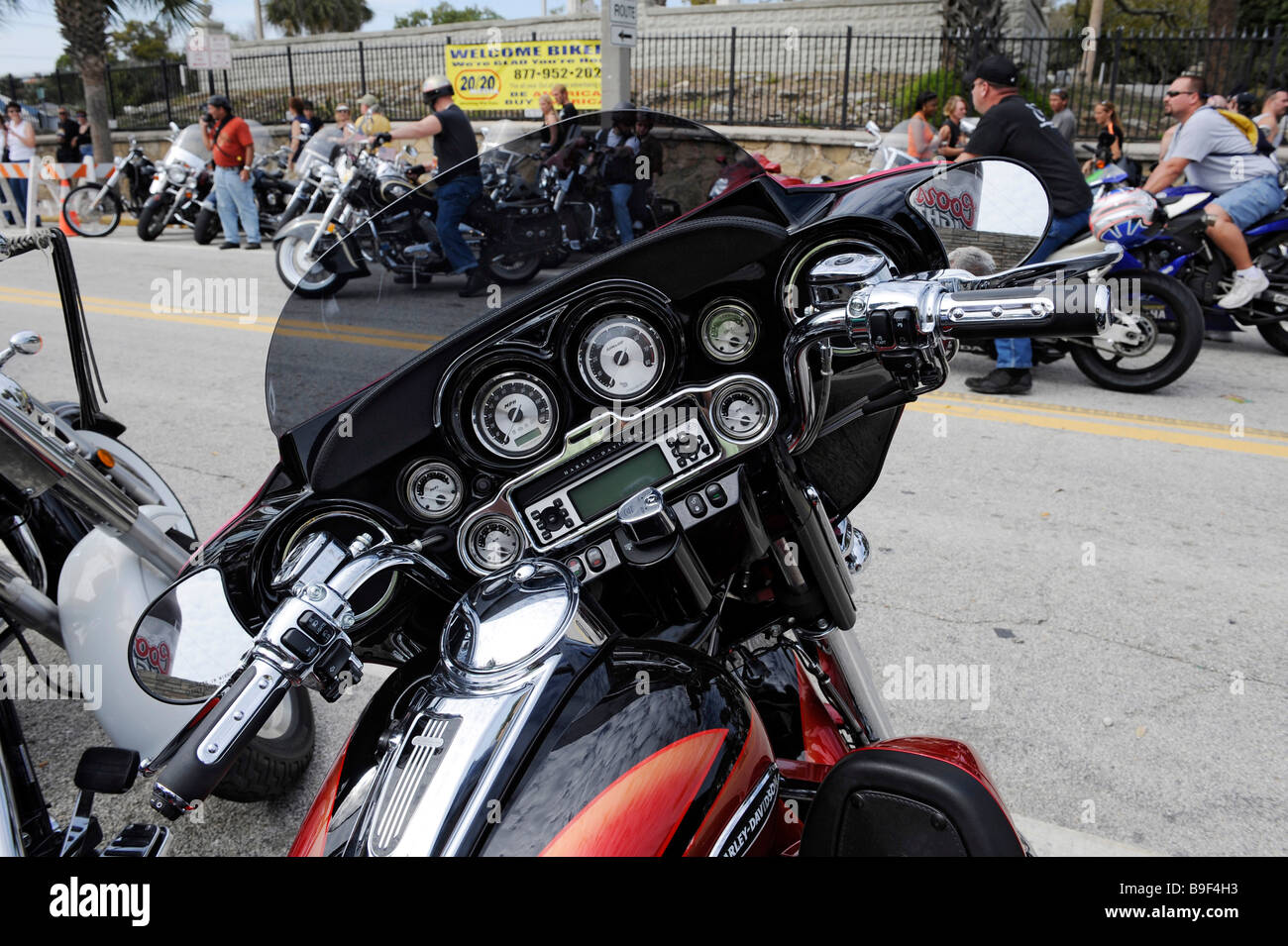Daytona Beach Florida Biker Week motorcycle pilgrimage Stock Photo - Alamy