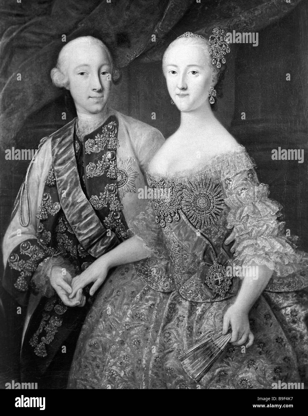 Unknown artist s portrait of Grand Duke Peter future Emperor Peter III ...