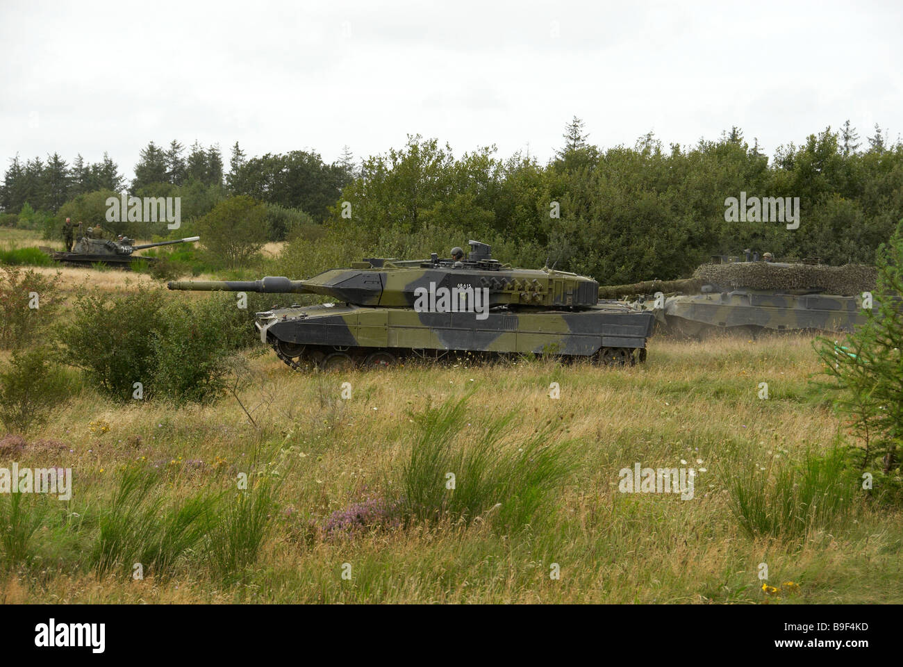 Danish army leopard 2 mrk 5a under advance Stock Photo - Alamy