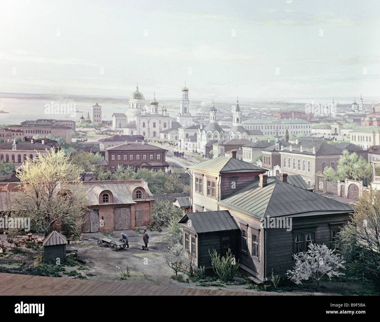 Simbirsk in 1870 diorama in the Ulyanovsk branch of Vladimir Lenin ...