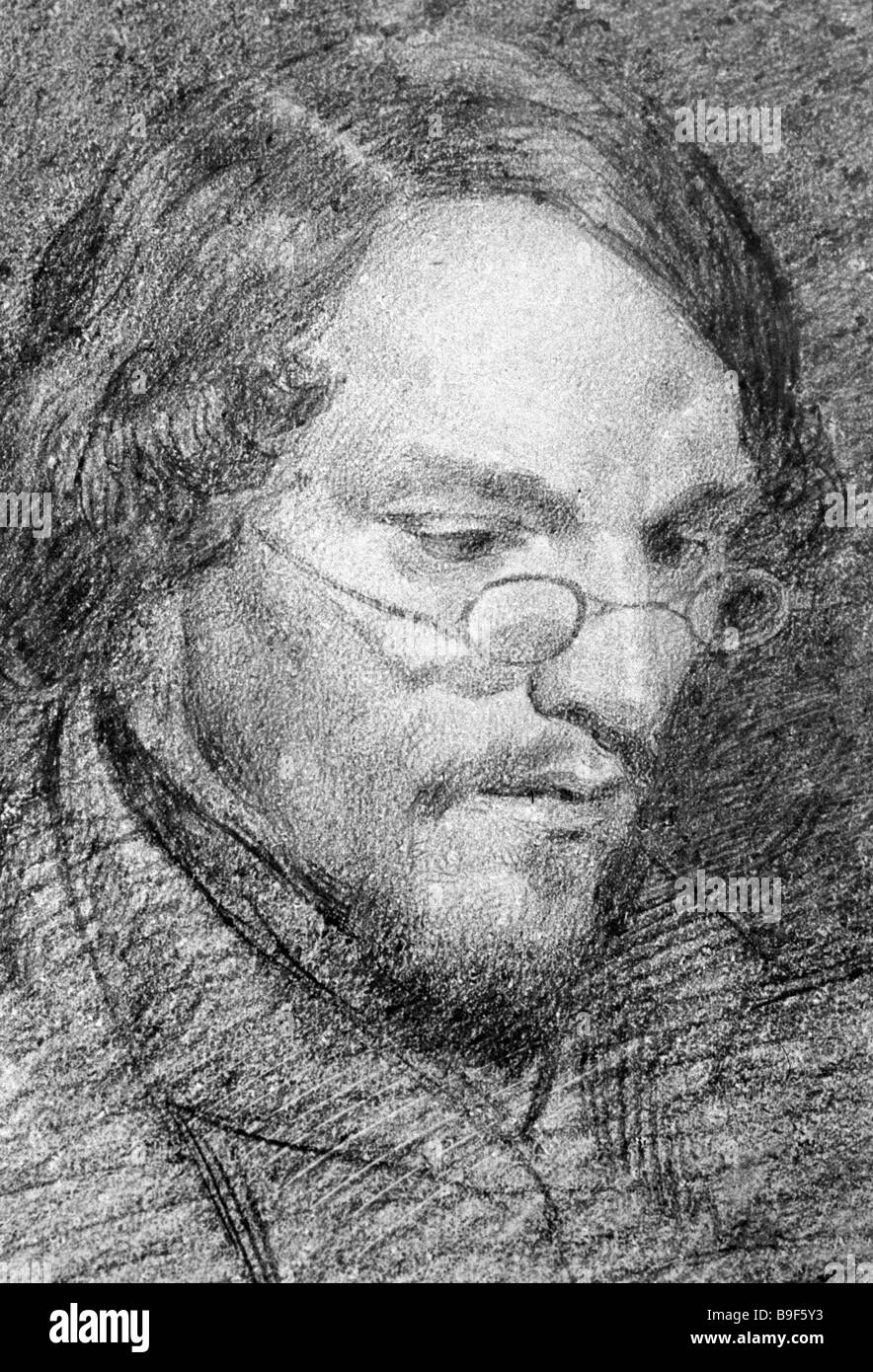 Portrait of Fyodor Dostoevsky By Konstantin Trutovsky Reproduction of ...