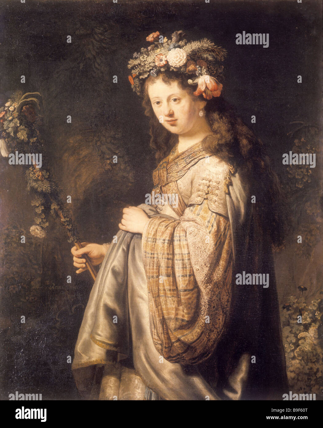 Rembrandt Flora 1634 State Hermitage Museum St Petersburg Stock Photo ...