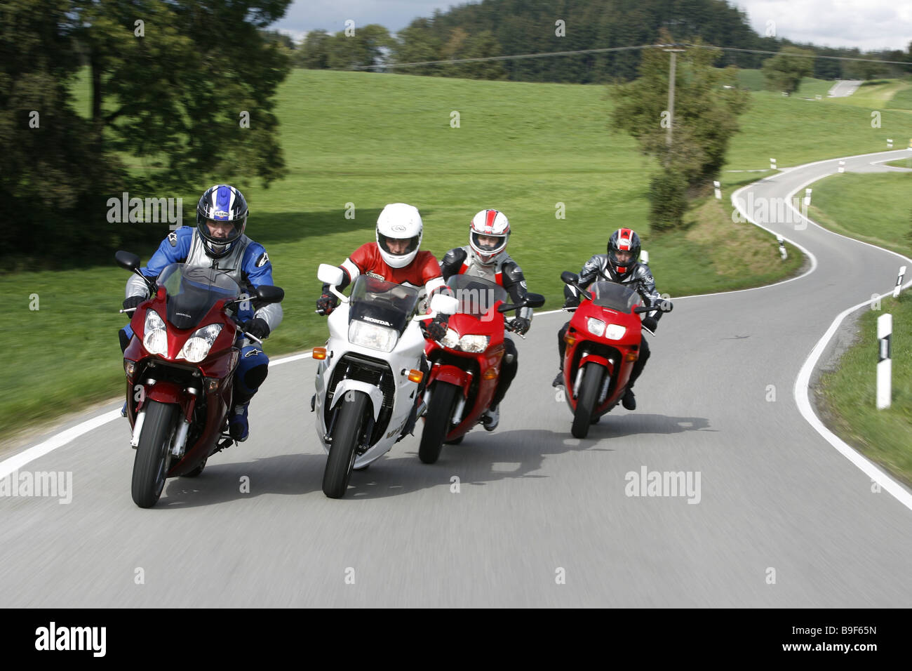 Country road motorcyclists summer street people motorcycles motor ...