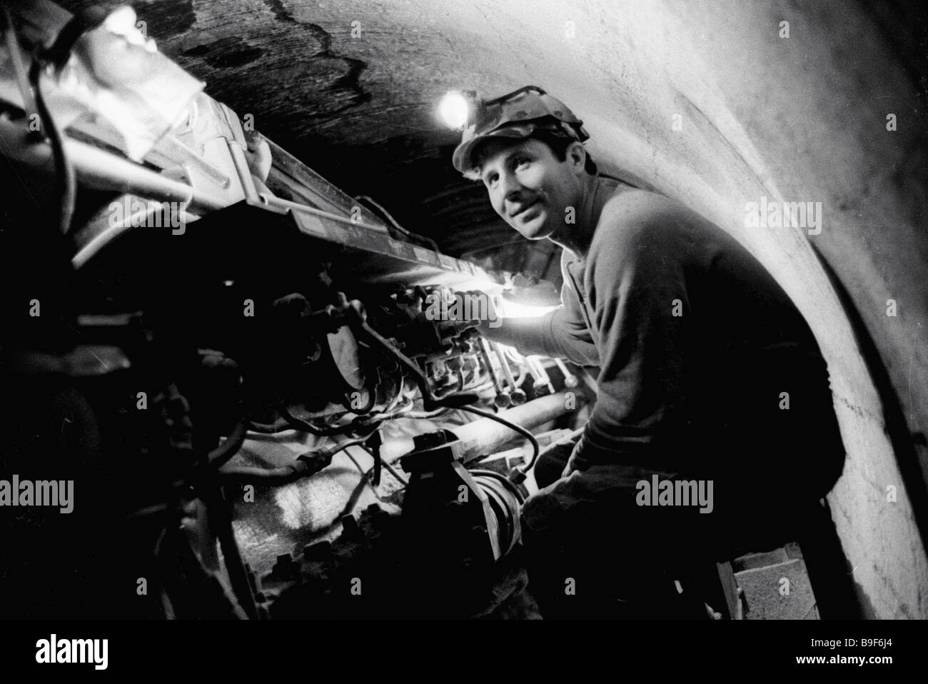 A mining machine operator in a mine Stock Photo - Alamy