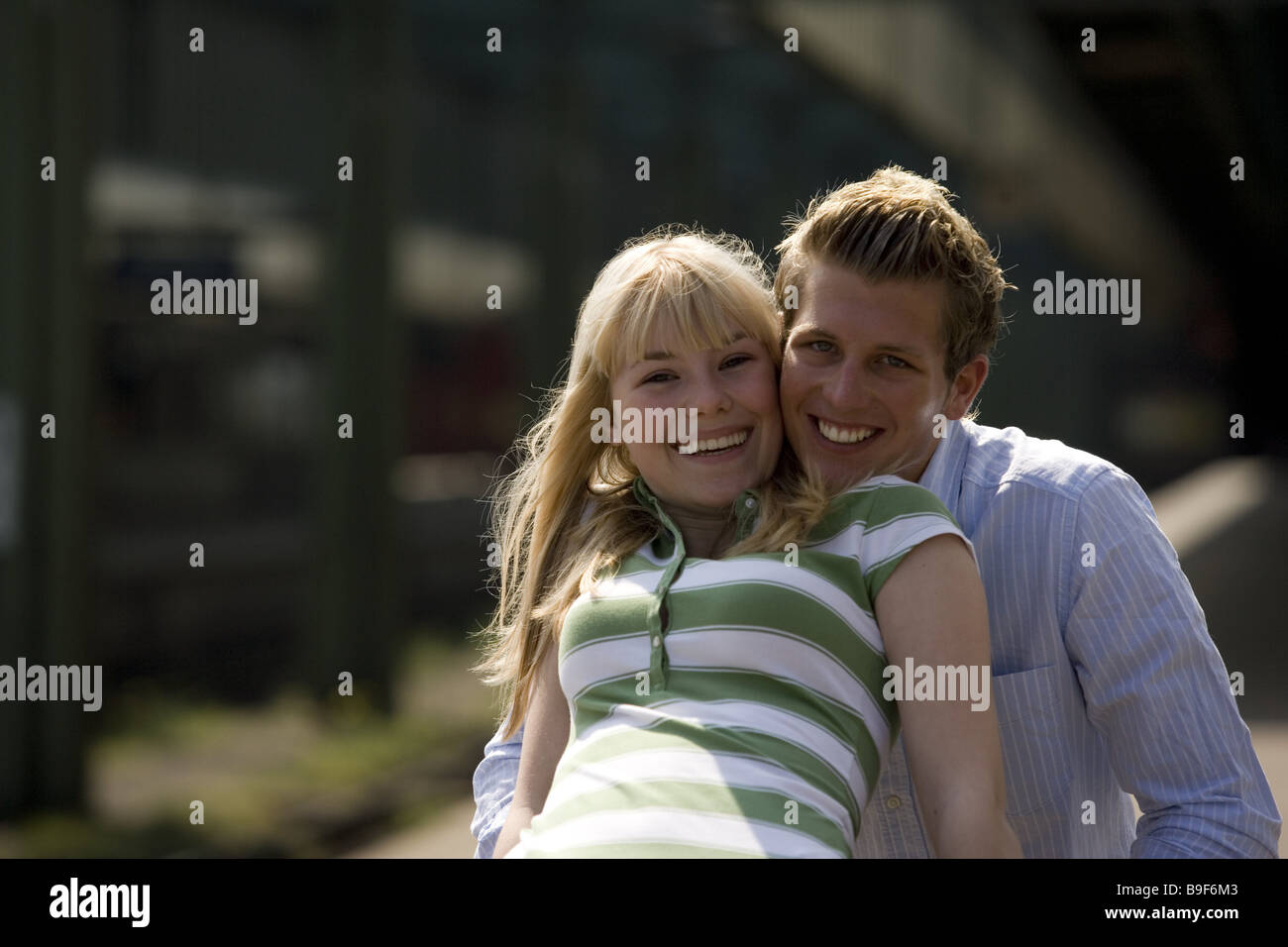 Platform couple young cheerfully portrait series people love-pair ...
