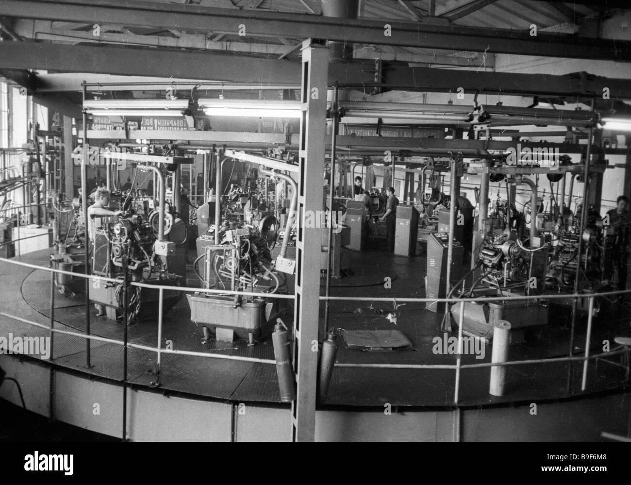 Round test station of an engine plant Stock Photo - Alamy