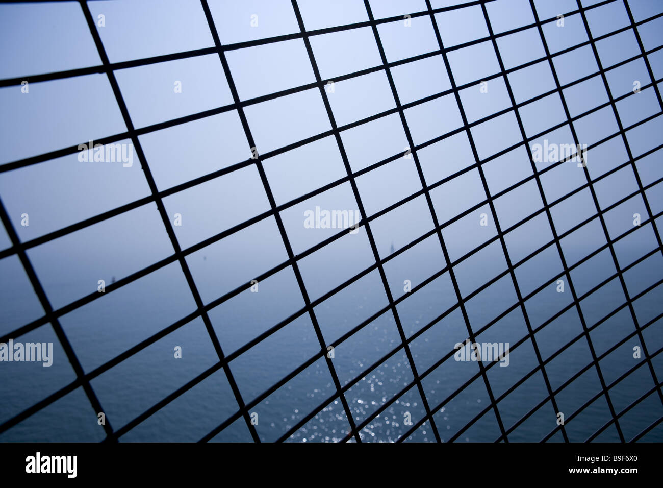 look-out safety guard view sea Stock Photo - Alamy