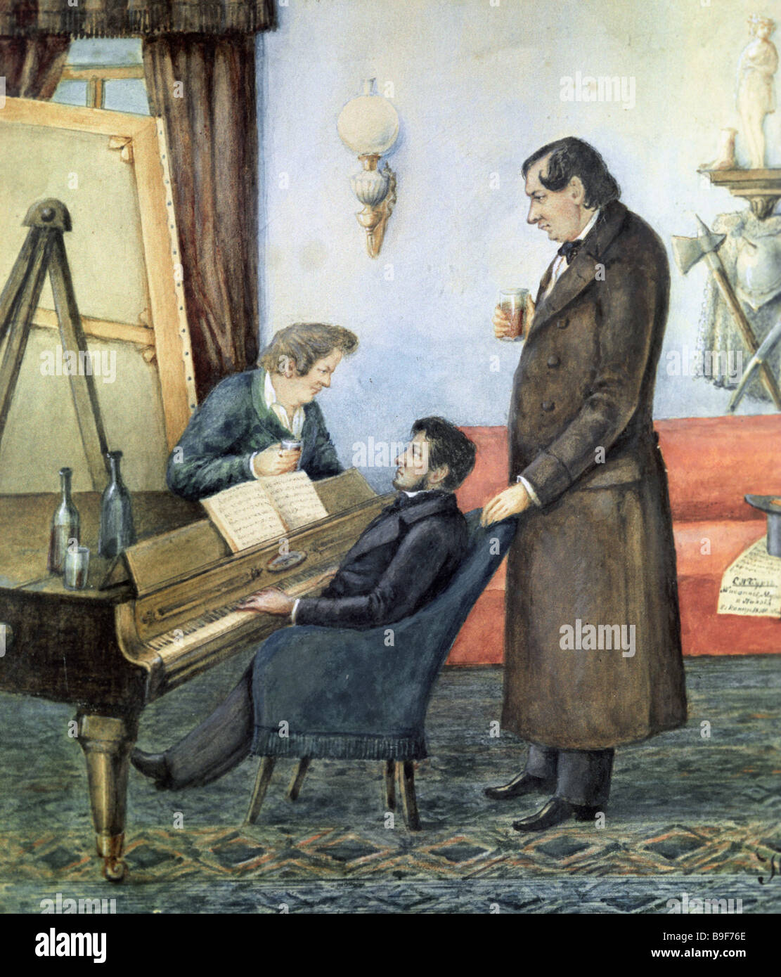 A reproduction of Pyotr Karatygin s painting Karl Brullov Nikolai ...