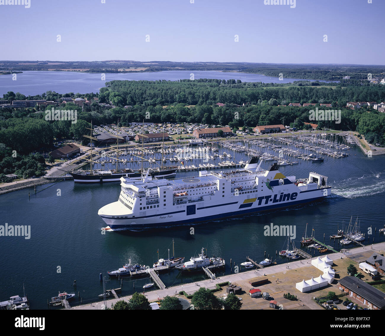Germany Schleswig-Holstein Travemünde harbor ships four-masters cruise ...