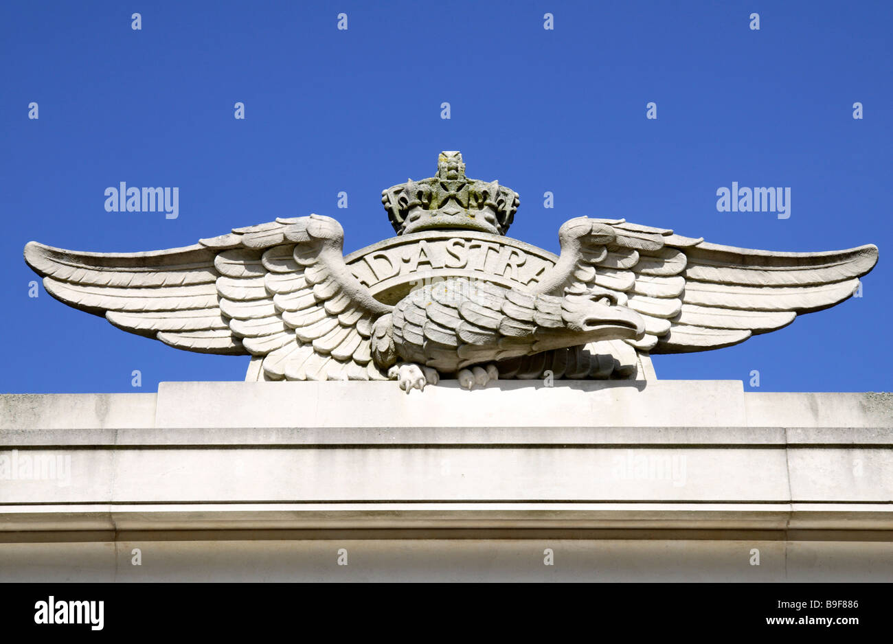 Insignia of the Royal Air Force above the entrance door to the Air ...