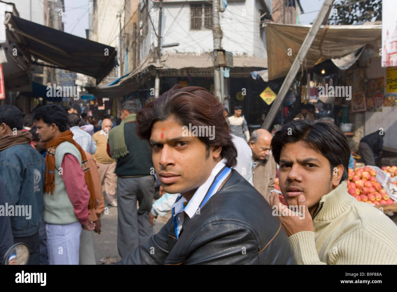 India Delhi Main Bazar Stock Photo - Alamy