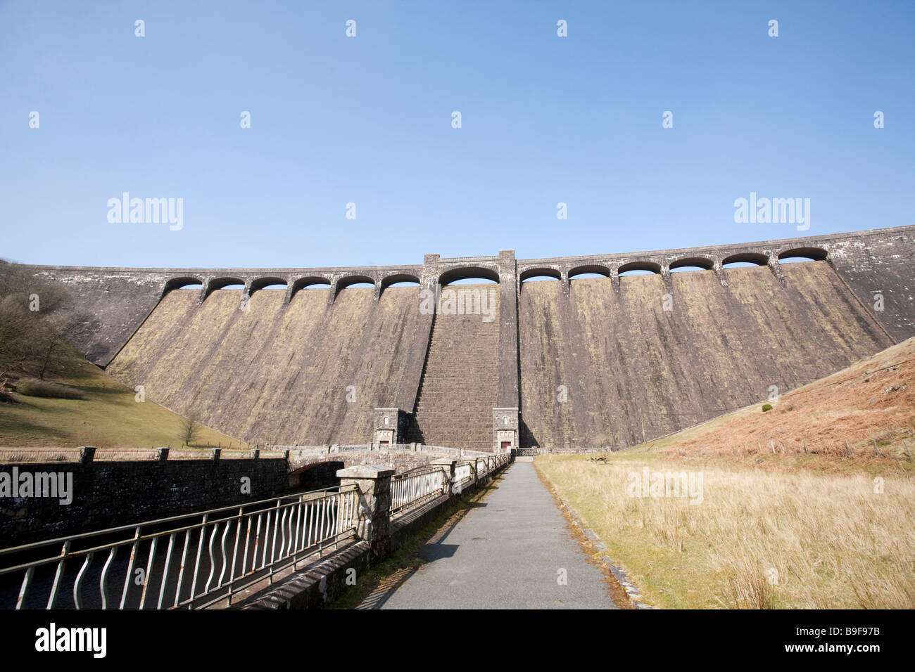 Claerwen dam in the Elan Valley in Wales Stock Photo - Alamy