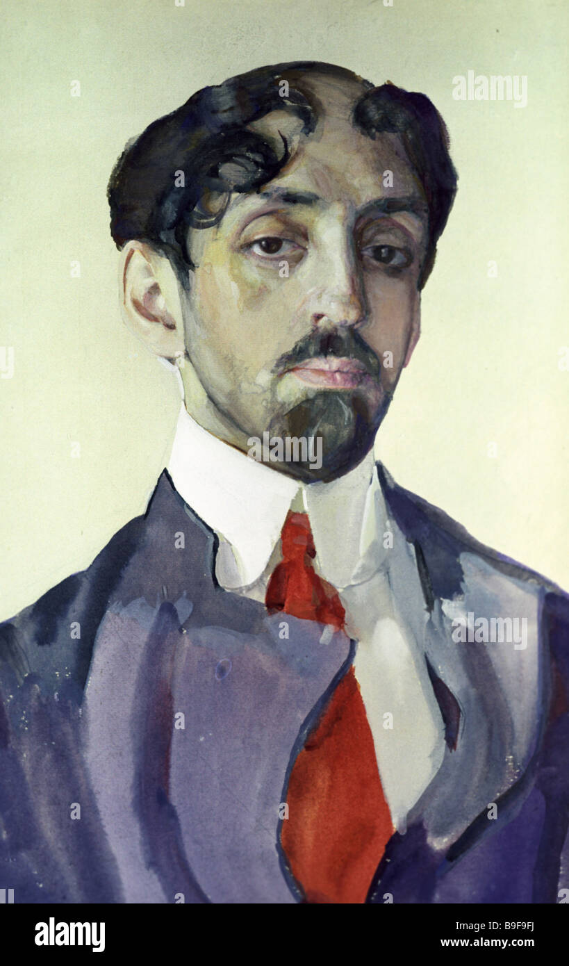 Konstantin Somov Portrait of poet Mikhail Kuzmin State Tretyakov ...