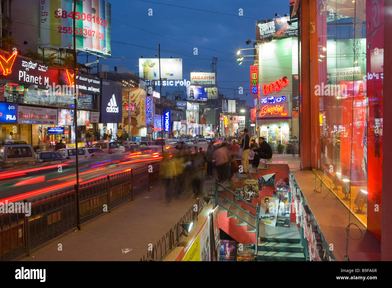 India Bangaluru Bangalore Brigade road Stock Photo - Alamy