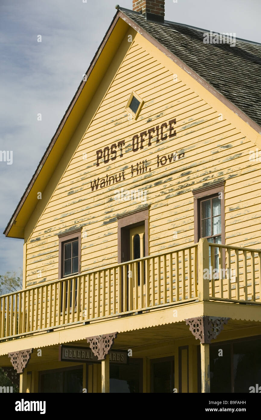 usa Iowa Des Moines open-air-museum buildings post office close-up Old ...