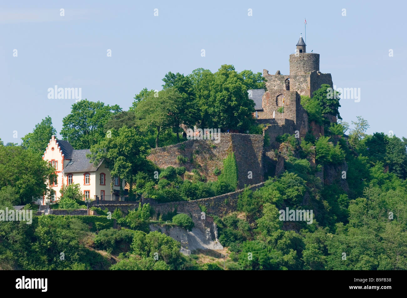 Castle surrounded by trees, Saarburg, Rhineland-Palatinate, Germany ...