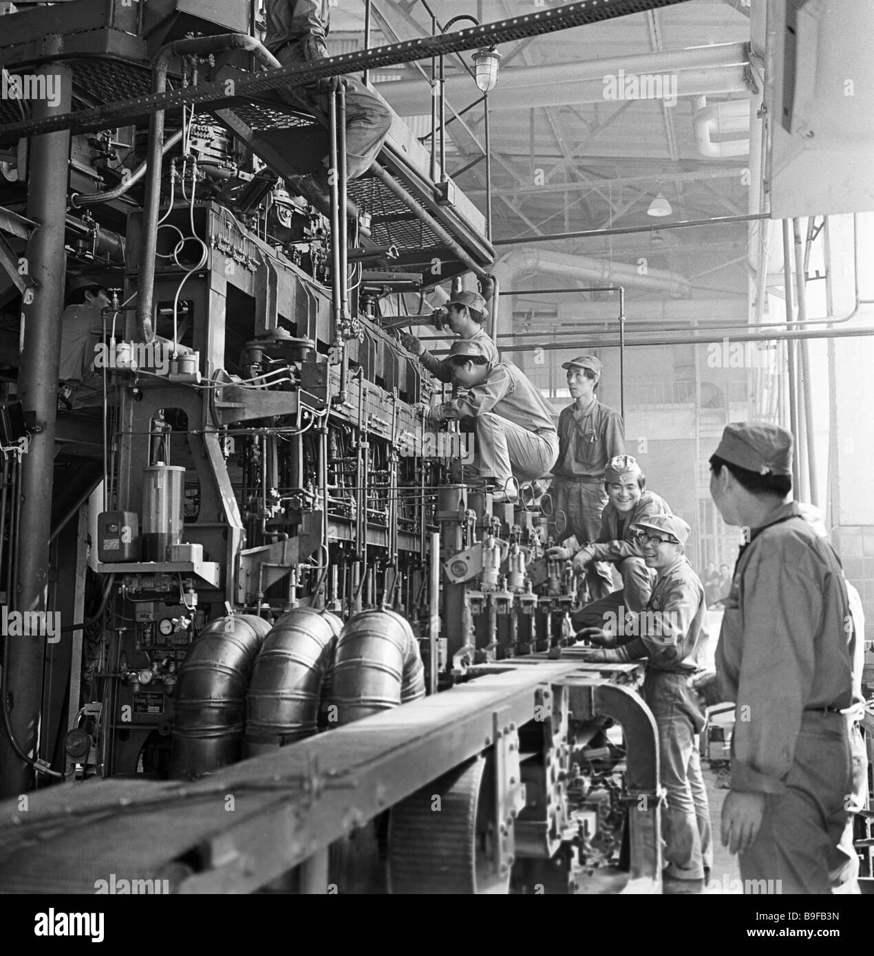 Japanese specialists of Toyoglass installing an assembly line for glass ...