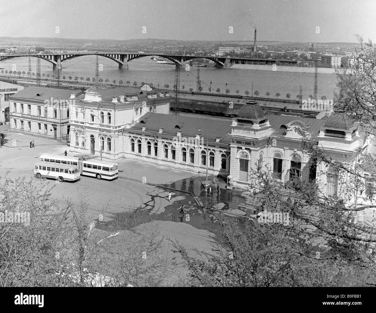 The railroad terminus in Irkutsk Siberia Stock Photo - Alamy