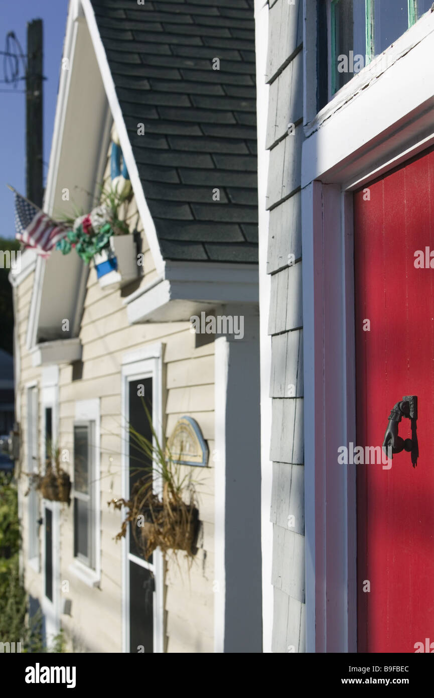 usa Massachusetts Cape Ann Gloucester port houses close-up America ...